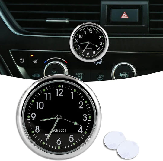 Mini Reloj de Coche con Adhesivo (color negro) – Tienda Online